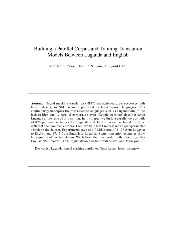 Building a Parallel Corpus and Training Translation Models Between ...