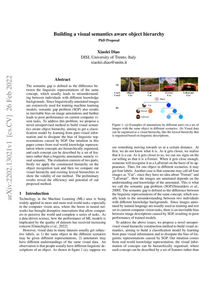 Building a visual semantics aware object hierarchy | DeepAI