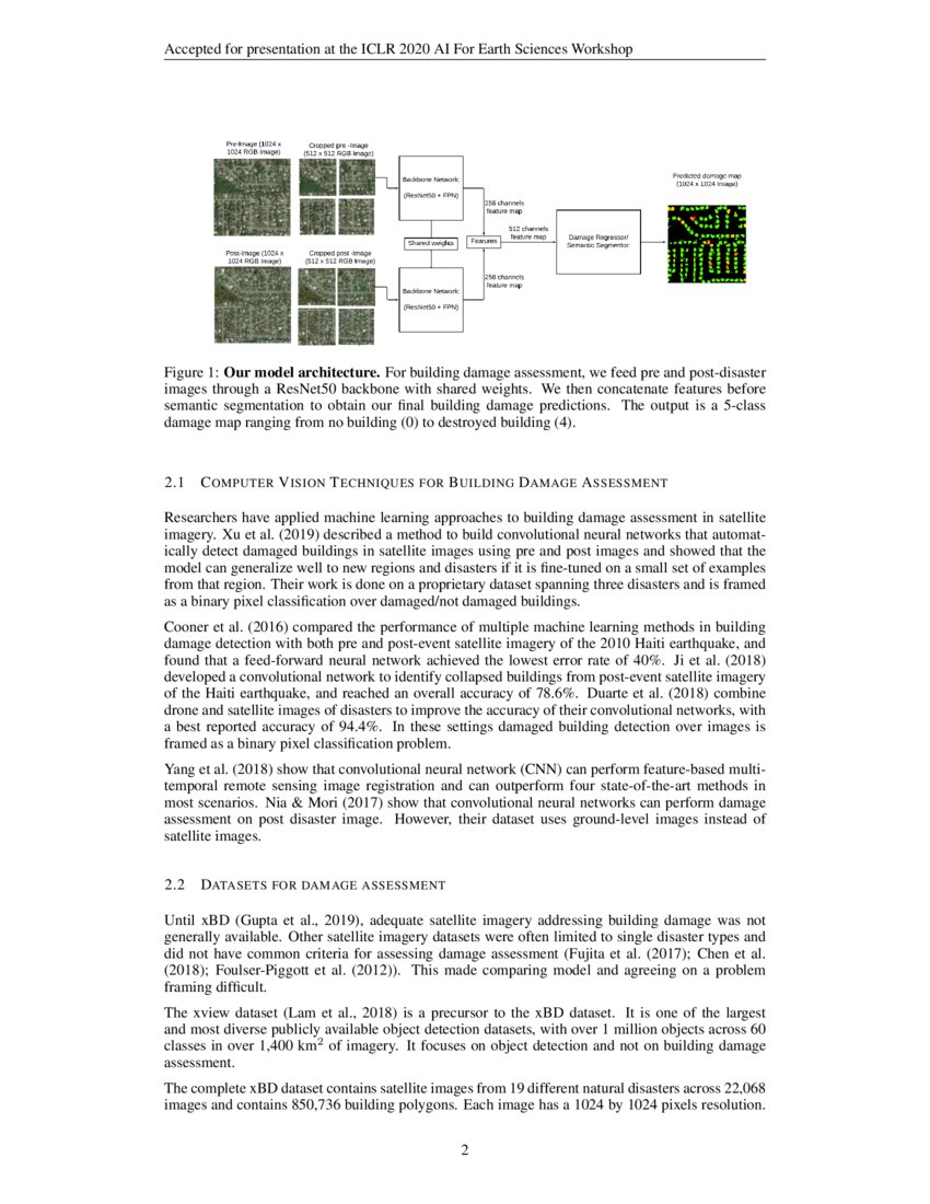 Building Disaster Damage Assessment in Satellite Imagery with Multi-Temporal Fusion | DeepAI