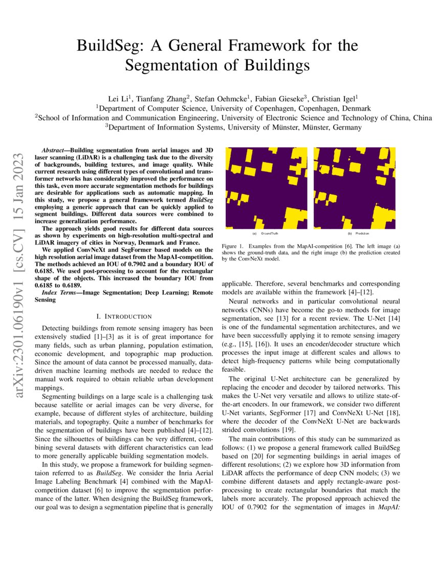 Buildseg A General Framework For The Segmentation Of Buildings Deepai