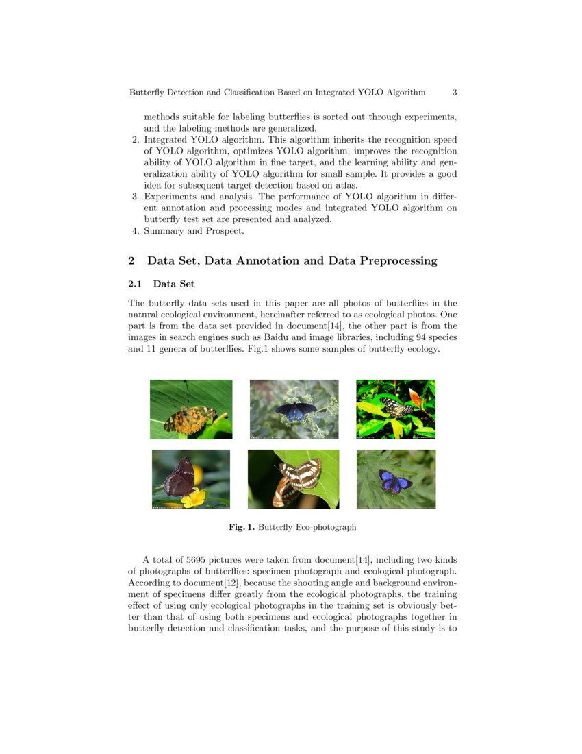 Butterfly Detection And Classification Based On Integrated Yolo
