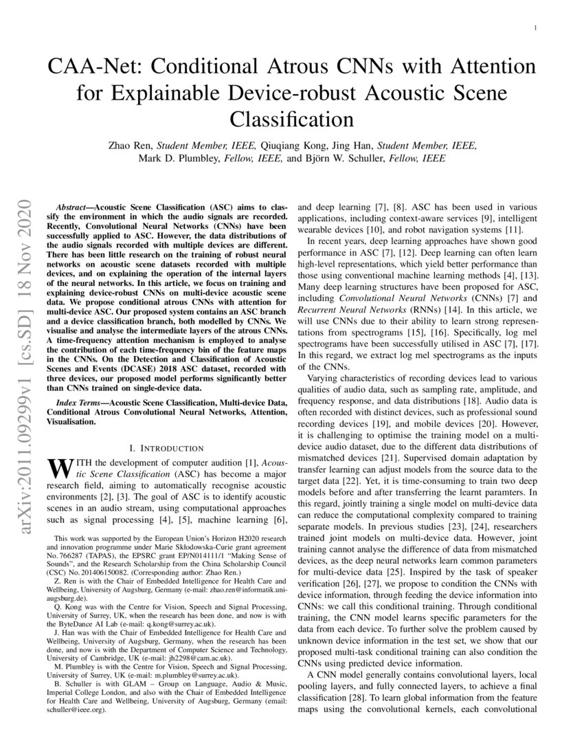 Caa Net Conditional Atrous Cnns With Attention For Explainable Device Robust Acoustic Scene