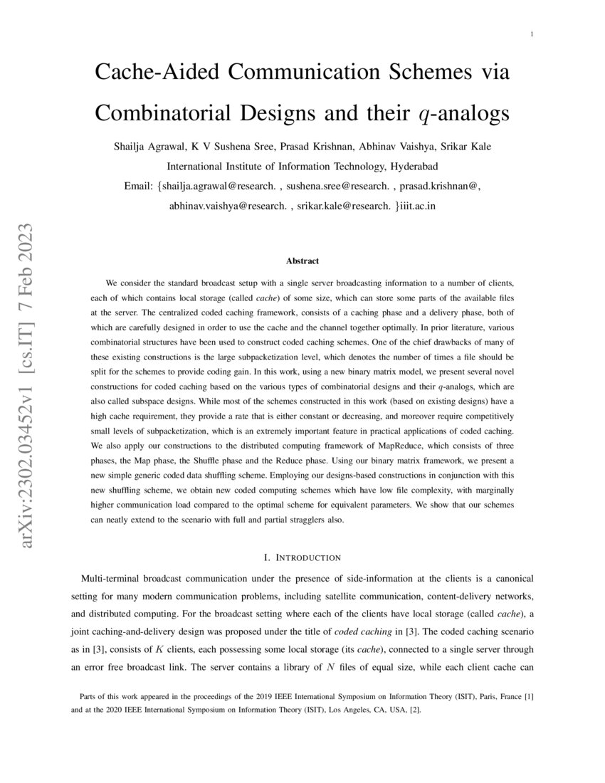 Cache-Aided Communication Schemes via Combinatorial Designs and their q-analogs | DeepAI