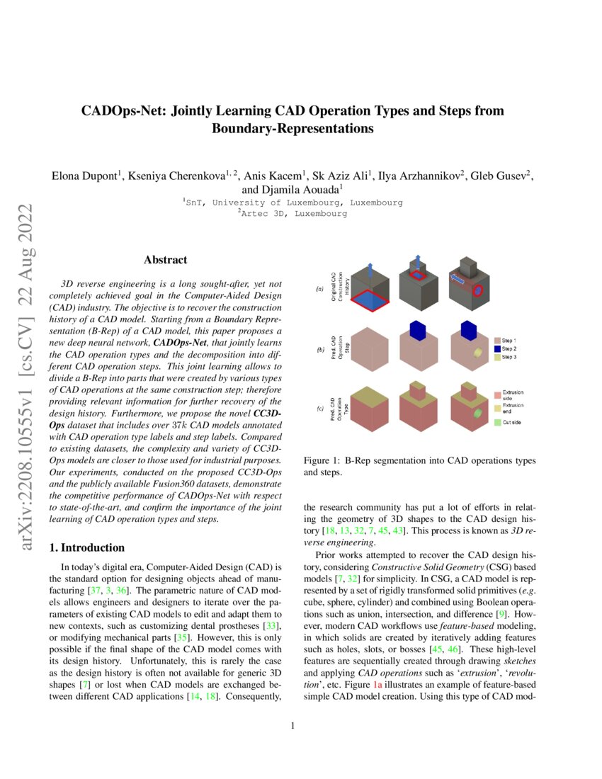 Cadops Net Jointly Learning Cad Operation Types And Steps From Boundary Representations Deepai