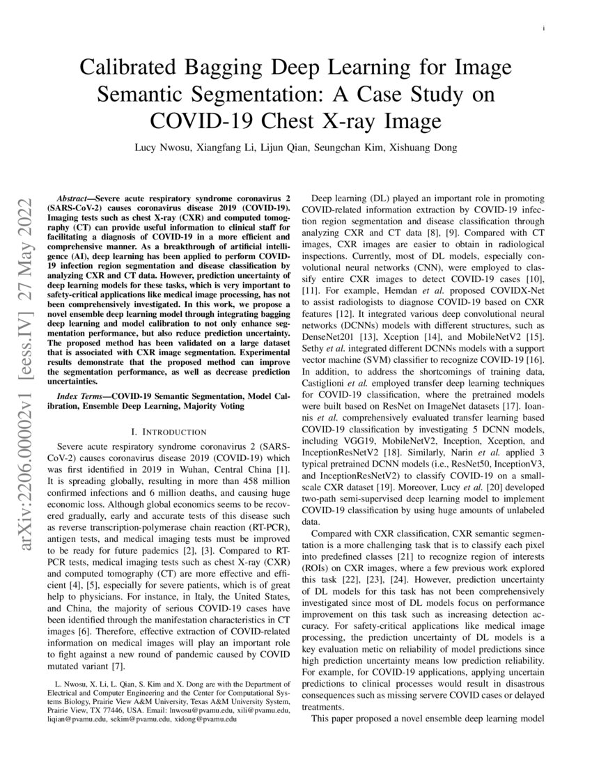 Calibrated Bagging Deep Learning for Image Semantic Segmentation: A ...
