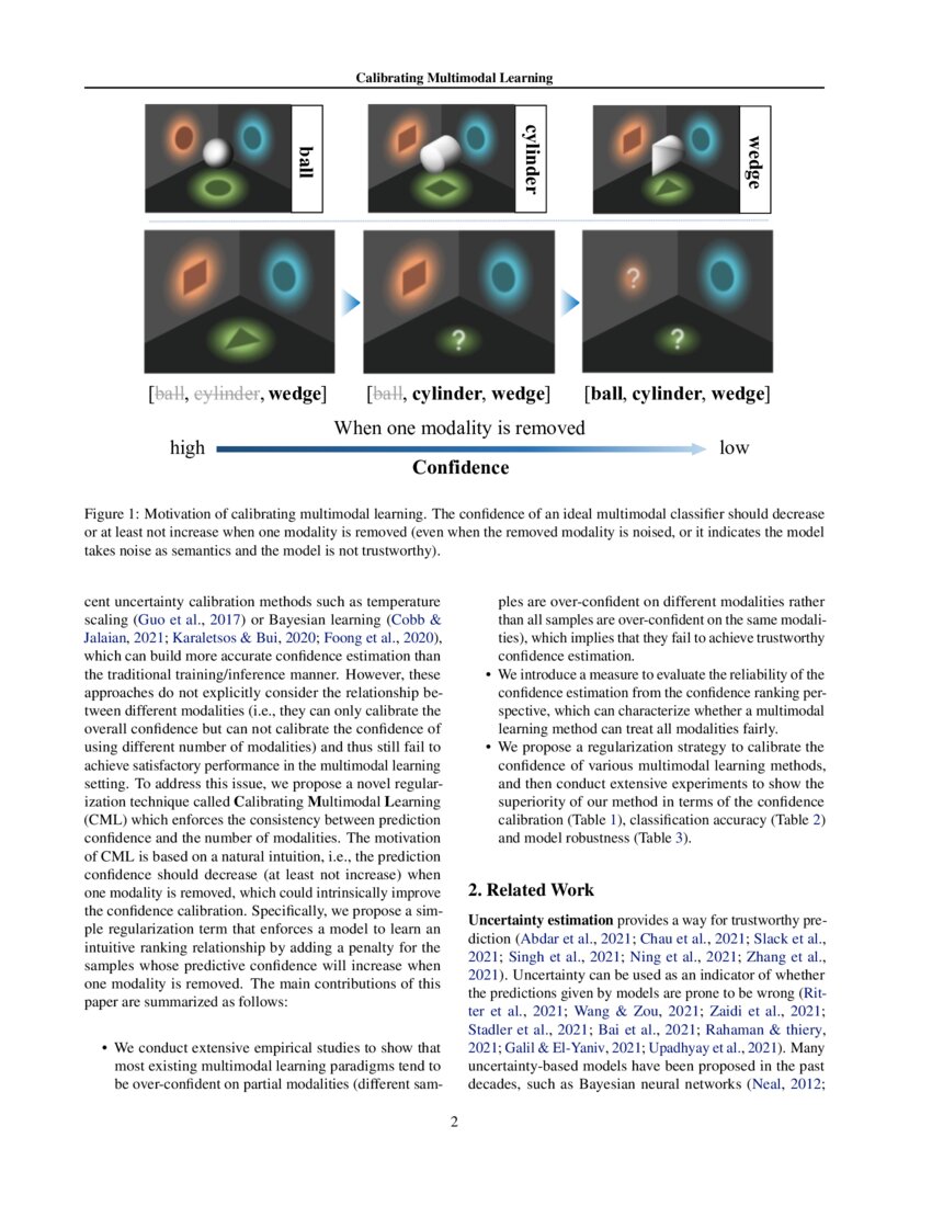 Calibrating Multimodal Learning | DeepAI