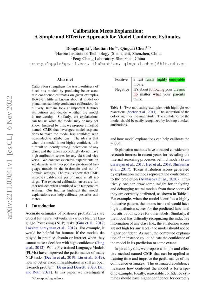 Calibration Meets Explanation A Simple And Effective Approach For