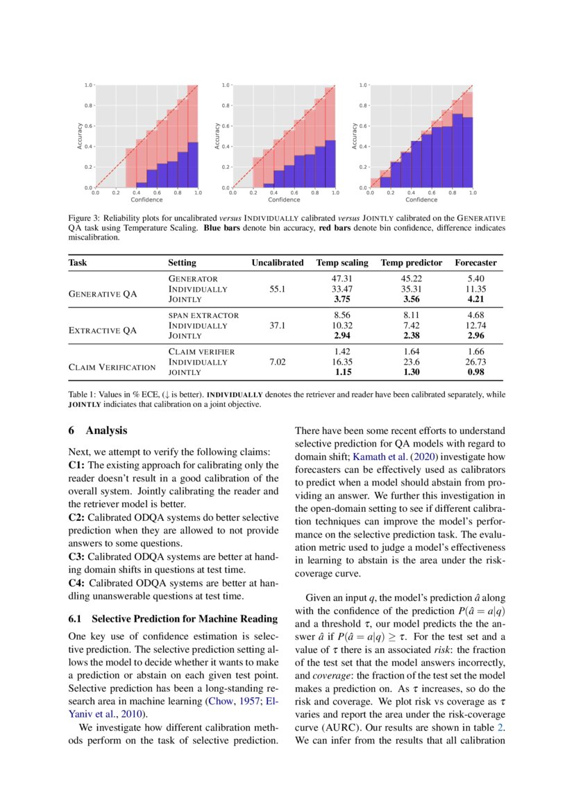 Calibration of Machine Reading Systems at Scale | DeepAI
