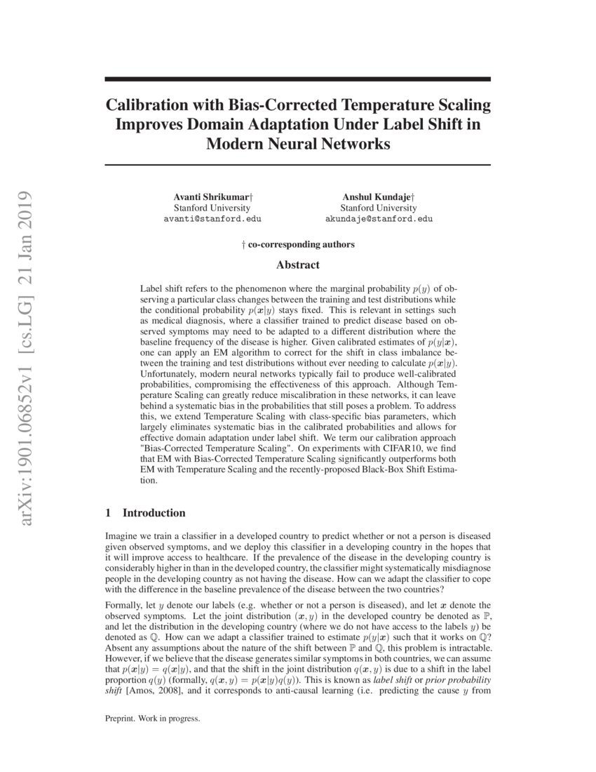 Calibration with Bias-Corrected Temperature Scaling Improves Domain ...