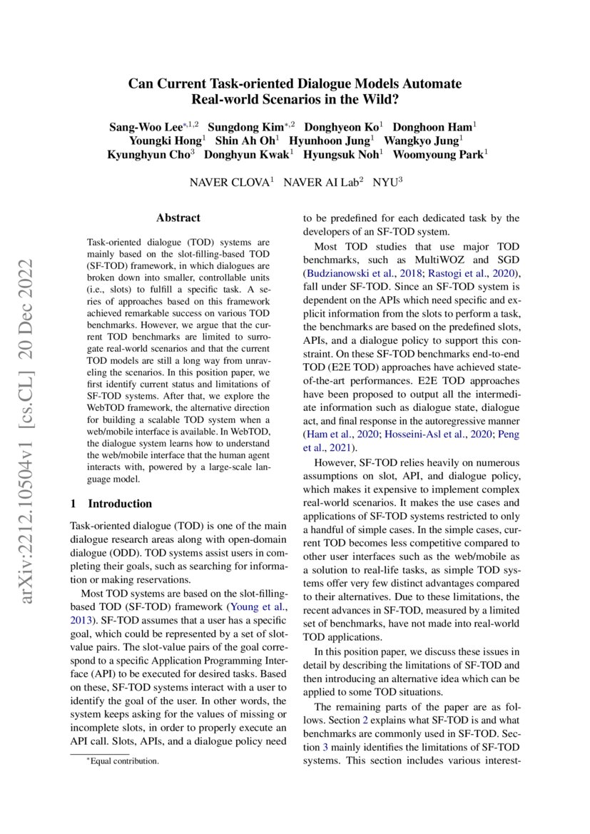 Can Current Task Oriented Dialogue Models Automate Real World Scenarios In The Wild Deepai