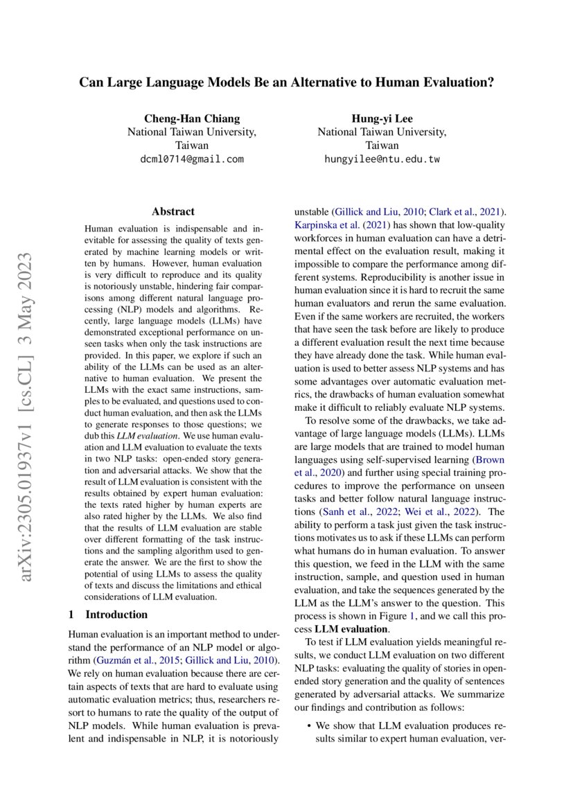 Can Large Language Models Be an Alternative to Human Evaluations? | DeepAI