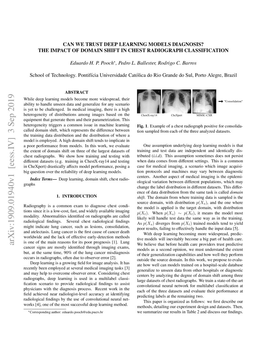 Can we trust deep learning models diagnosis? The impact of domain shift ...