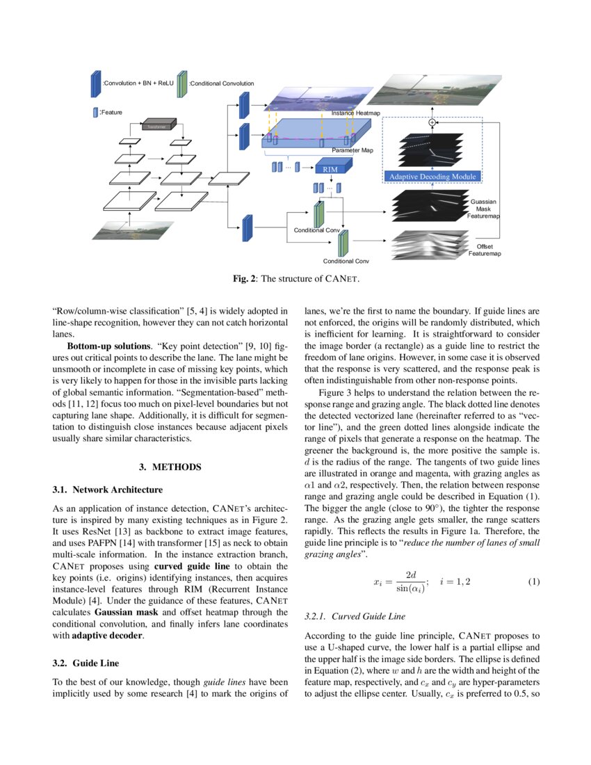 CANet: Curved Guide Line Network with Adaptive Decoder for Lane Detection | DeepAI