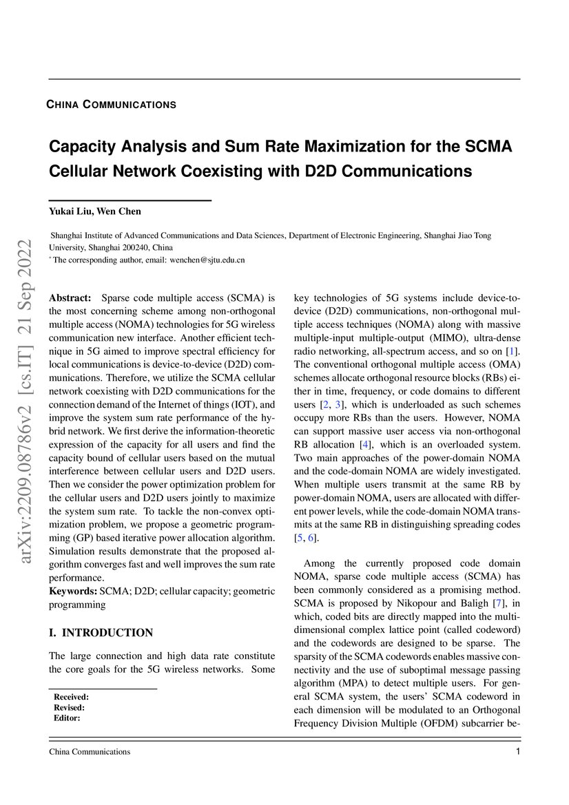 Capacity Analysis And Sum Rate Maximization For The Scma Cellular