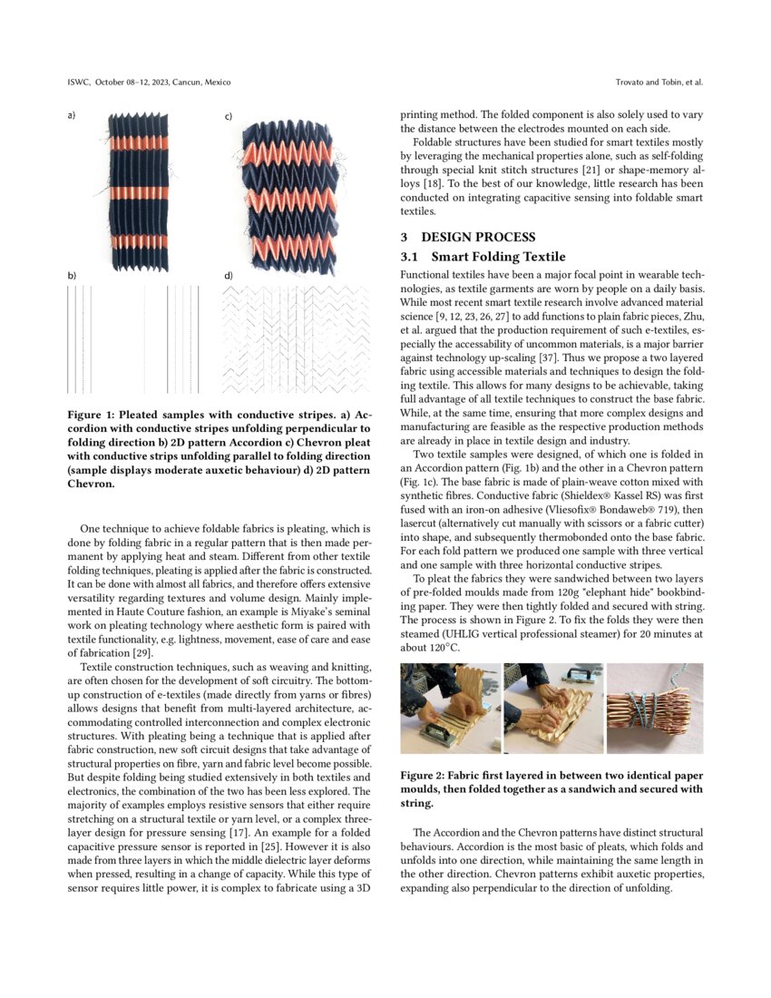 Capafoldable: self-tracking foldable smart textiles with capacitive ...