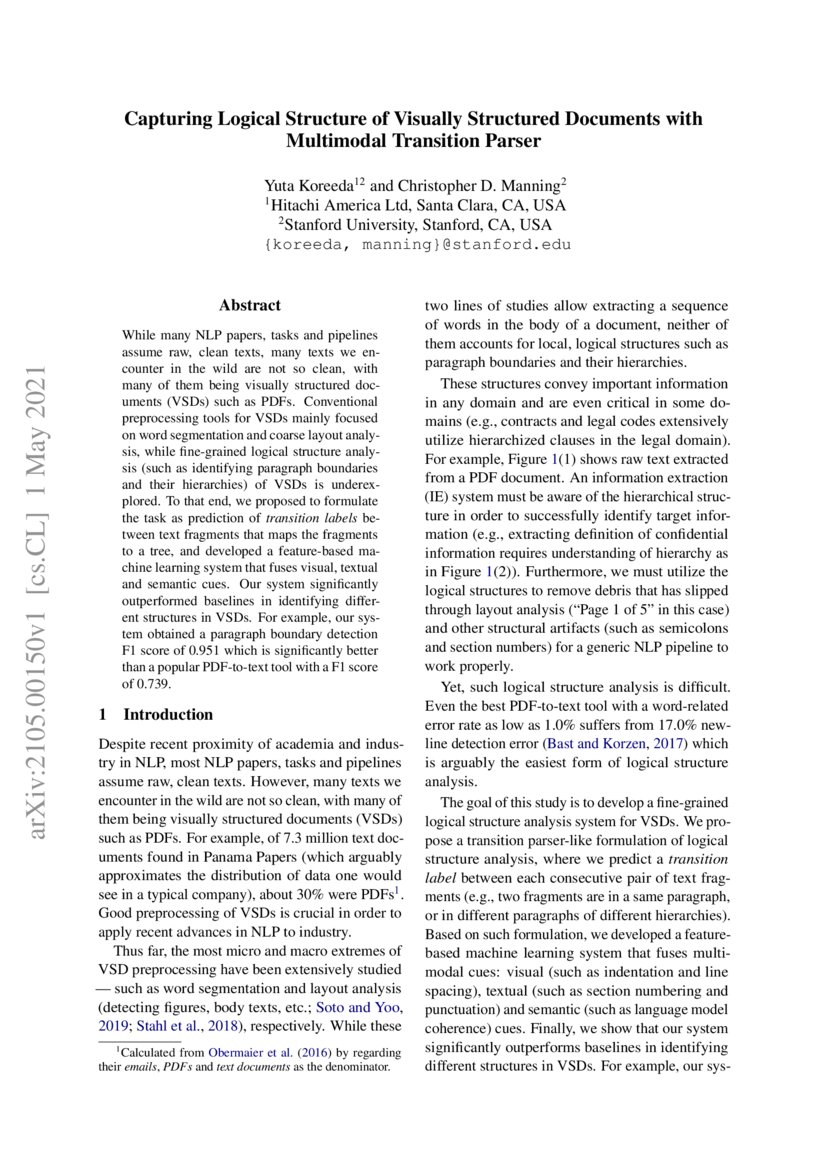 Capturing Logical Structure of Visually Structured Documents with ...