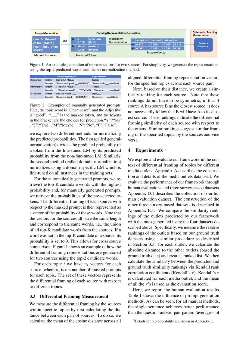 Capturing Topic Framing Via Masked Language Modeling Deepai