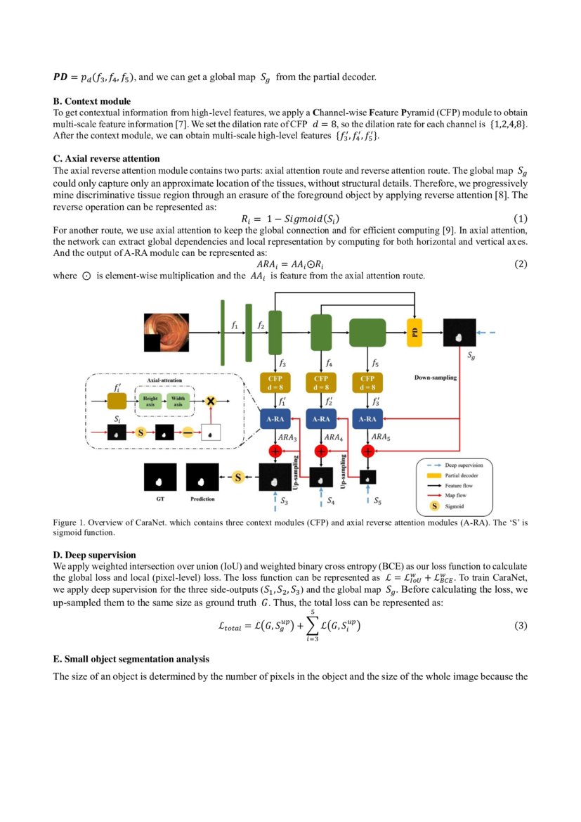 Caranet Context Axial Reverse Attention Network For Segmentation Of