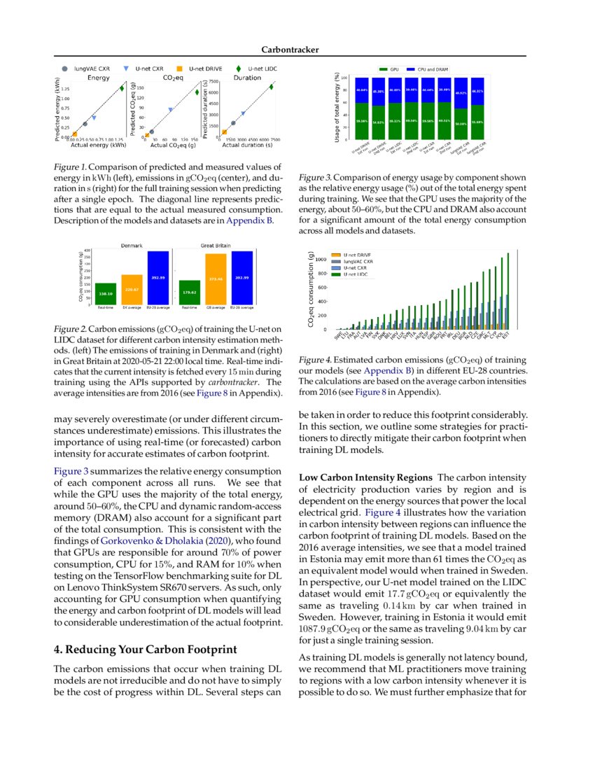 Carbontracker: Tracking and Predicting the Carbon Footprint of Training ...