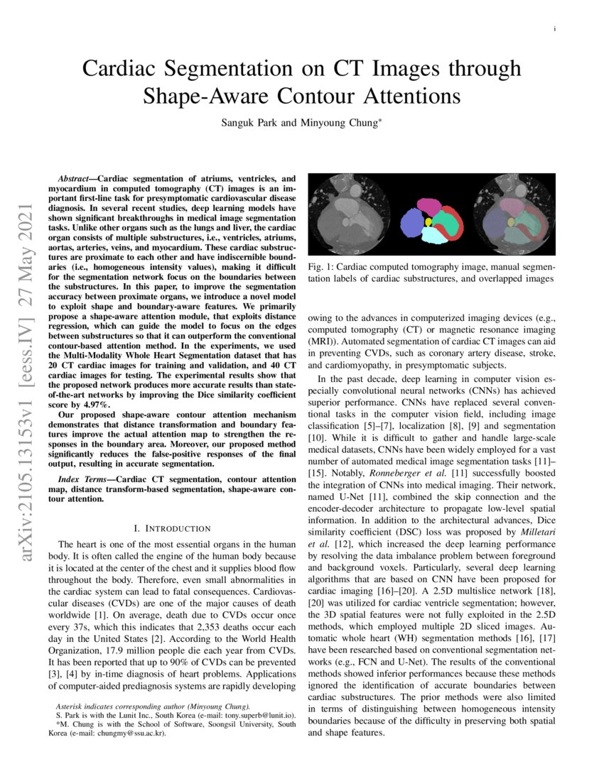Cardiac Segmentation on CT Images through Shape-Aware Contour ...