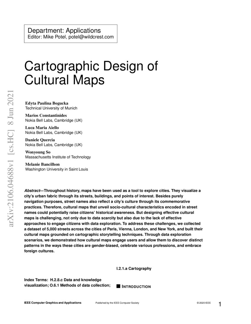 Cartographic Design of Cultural Maps | DeepAI