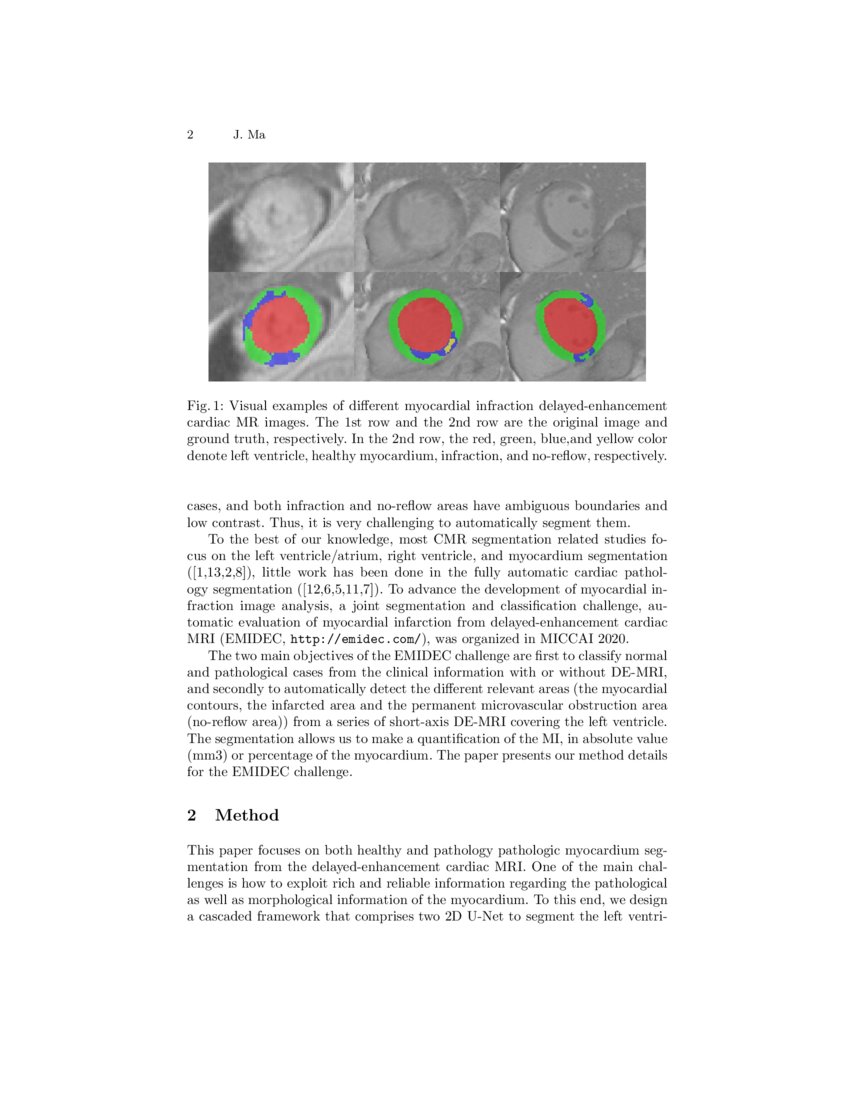 Cascaded Framework For Automatic Evaluation Of Myocardial Infarction From Delayed Enhancement