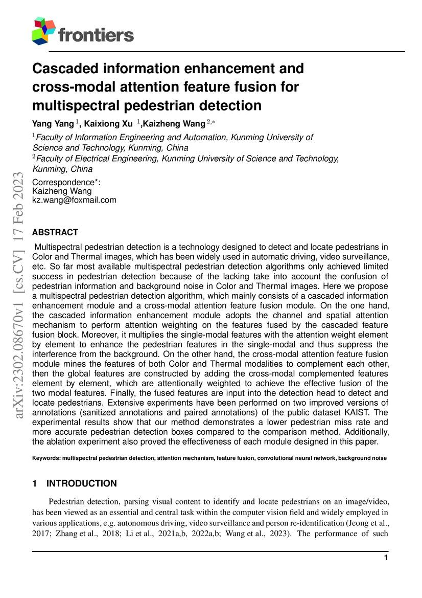 Cascaded Information Enhancement And Cross Modal Attention Feature