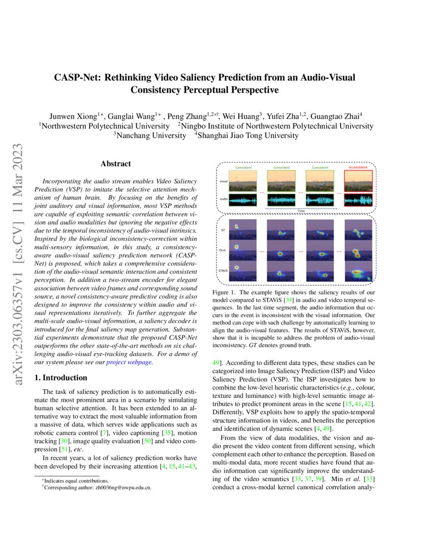 CASP-Net: Rethinking Video Saliency Prediction from an Audio ...