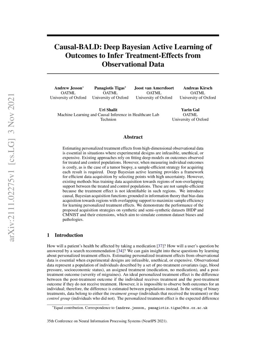 Causal Bald Deep Bayesian Active Learning Of Outcomes To Infer