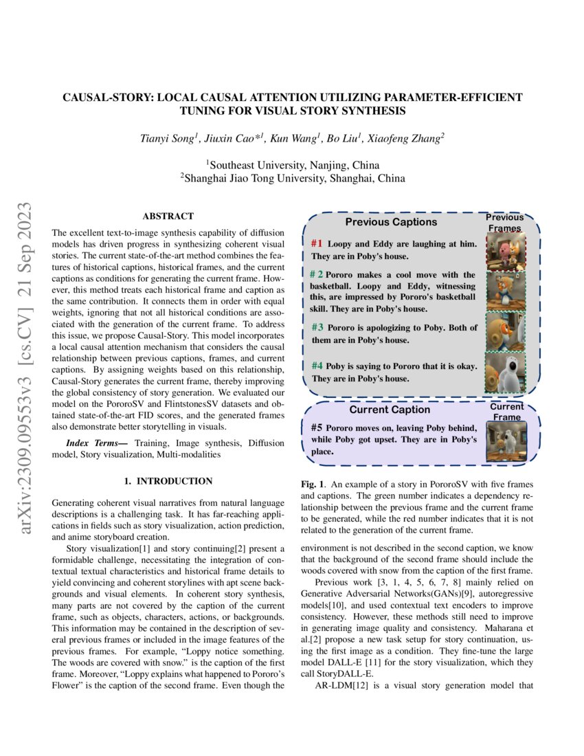 Causal-Story: Local Causal Attention Utilizing Parameter-Efficient Tuning For Visual Story ...
