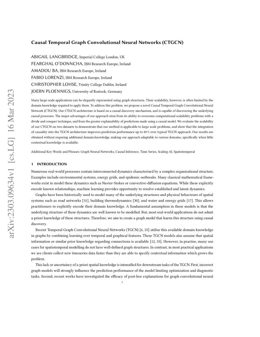 Causal Temporal Graph Convolutional Neural Networks (CTGCN) | DeepAI Causal Temporal Graph Convolutional Neural Networks (CTGCN) | DeepAI