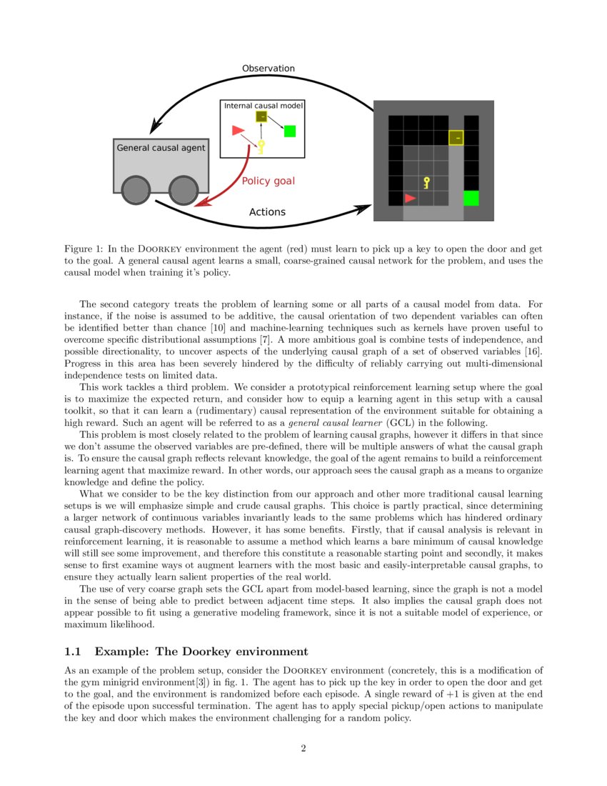 Causal Variables From Reinforcement Learning Using Generalized Bellman
