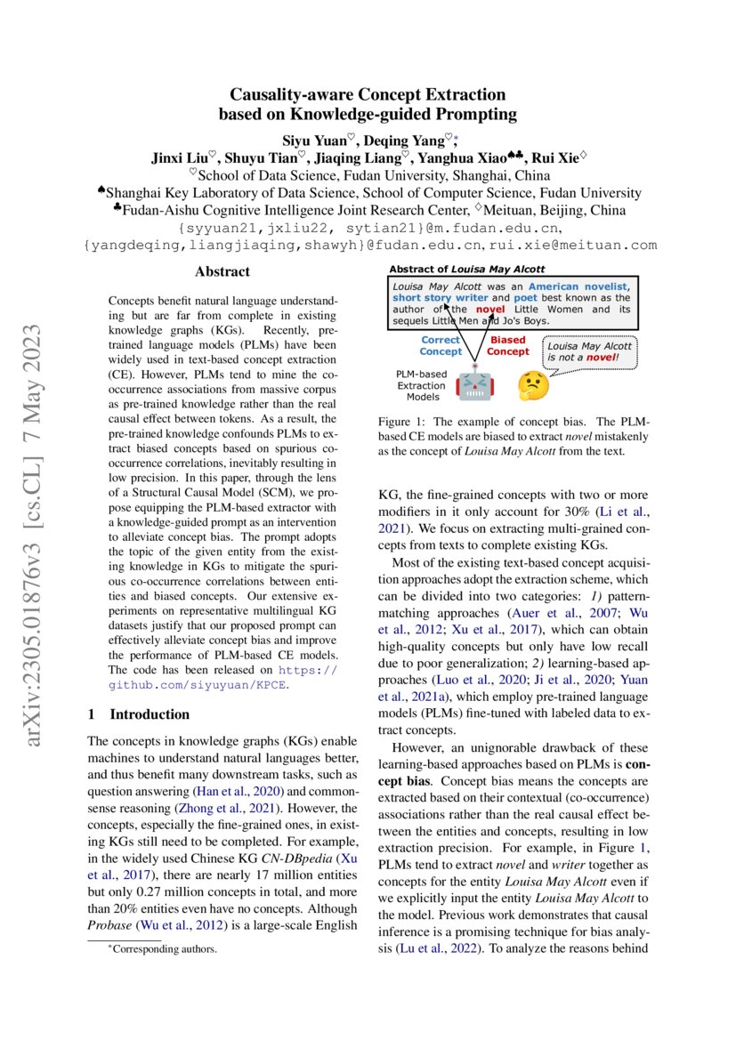 Causality-aware Concept Extraction based on Knowledge-guided Prompting ... Causality-aware Concept Extraction based on Knowledge-guided Prompting ...