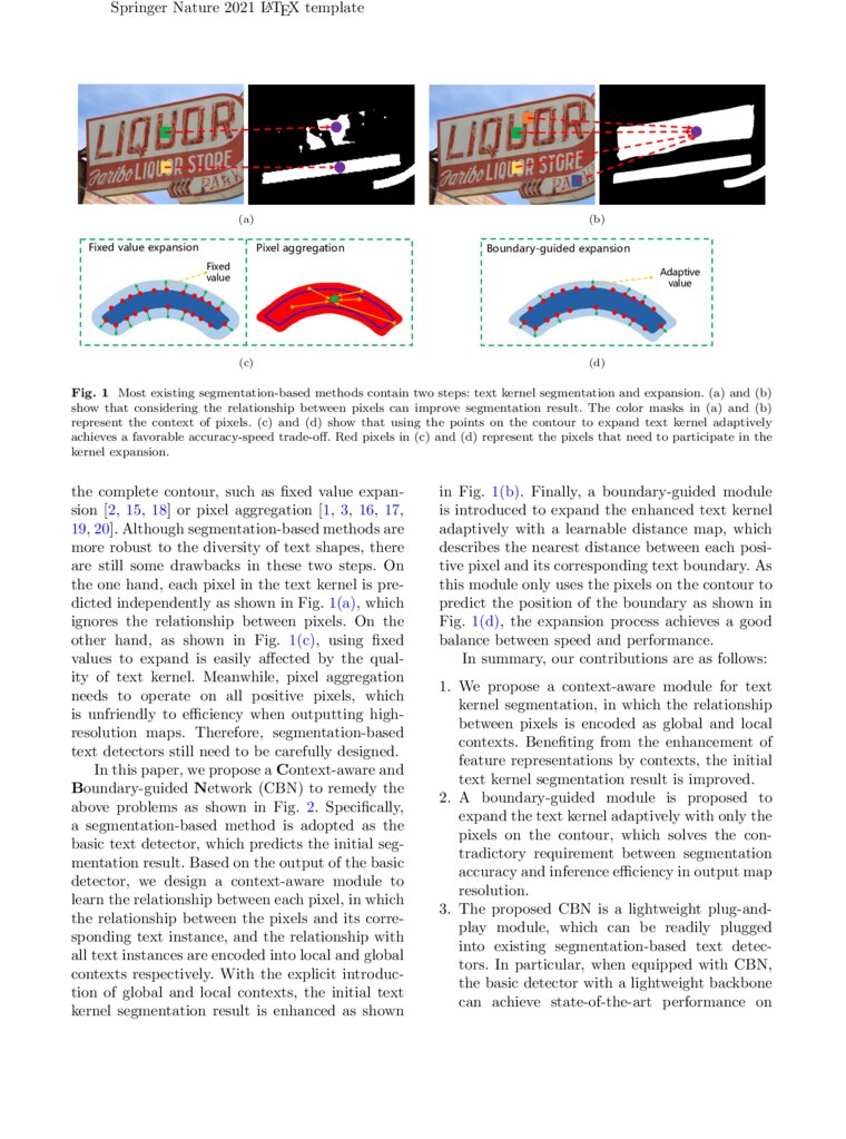 Cbnet A Plug And Play Network For Segmentation Based Scene Text Detection Deepai