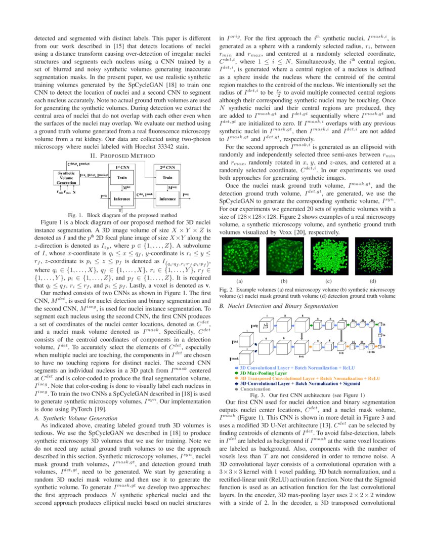 Center Extraction Based Three Dimensional Nuclei Instance Segmentation