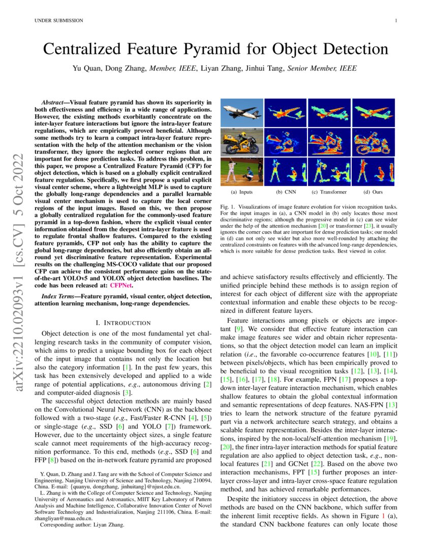 Centralized Feature Pyramid For Object Detection DeepAI Centralized Feature Pyramid For Object Detection DeepAI