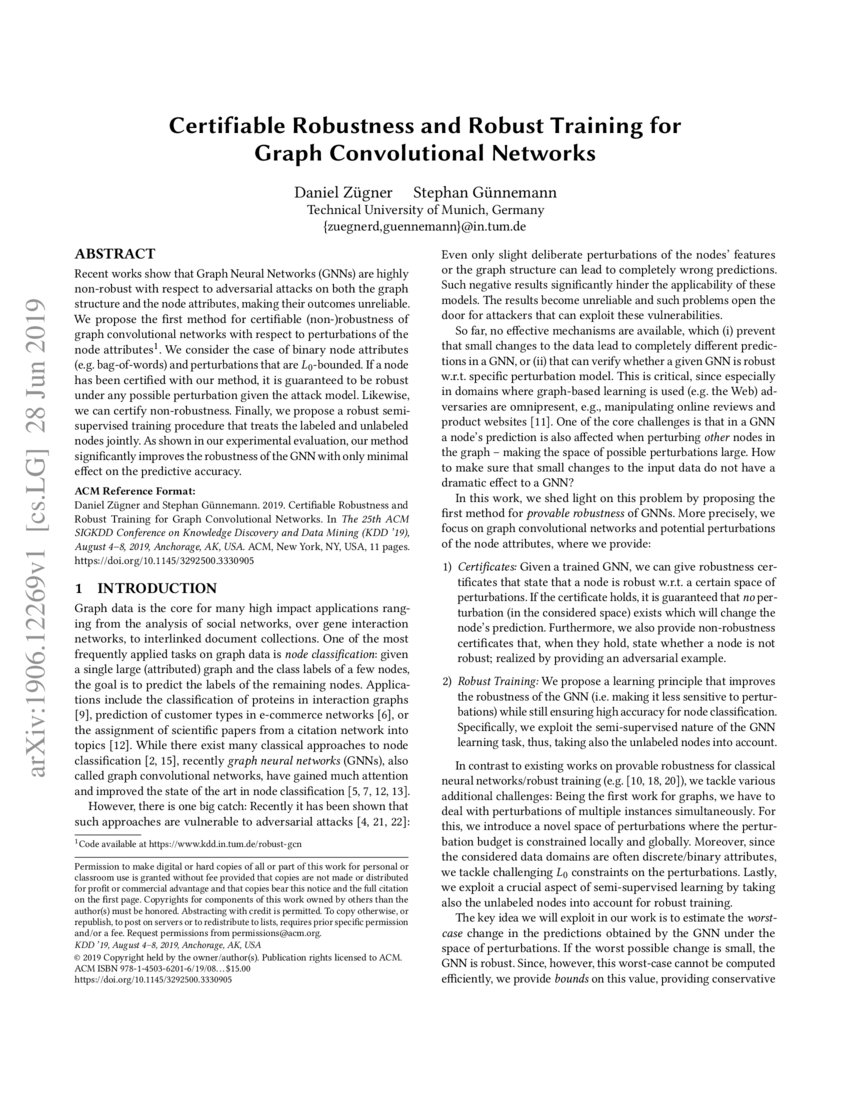 Certifiable Robustness and Robust Training for Graph Convolutional Networks | DeepAI