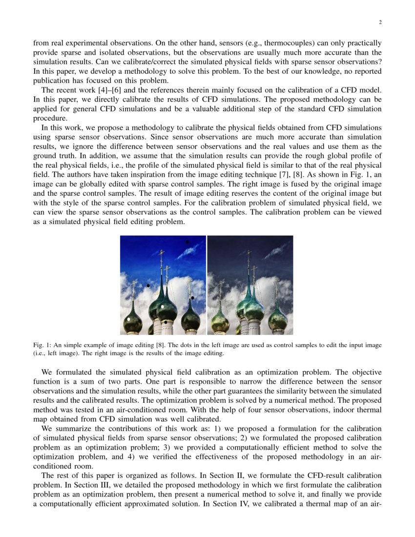 CFD results calibration from sparse sensor observations with a case ...