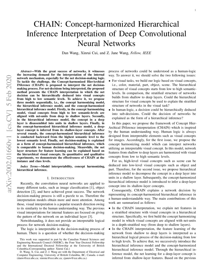 CHAIN: Concept-harmonized Hierarchical Inference Interpretation of Deep ...