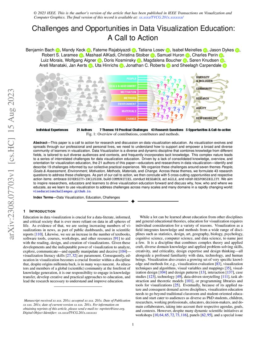 Challenges and Opportunities in Data Visualization Education: A Call to ...