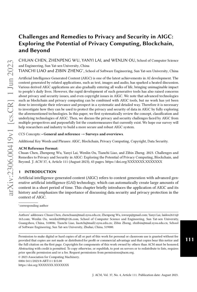 Challenges And Remedies To Privacy And Security In Aigc Exploring The Potential Of Privacy