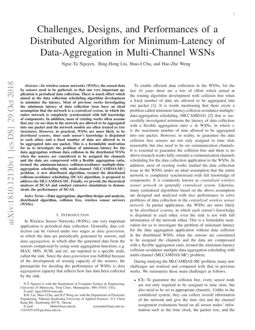 Challenges Designs And Performances Of A Distributed Algorithm For Minimum Latency Of Data 4794