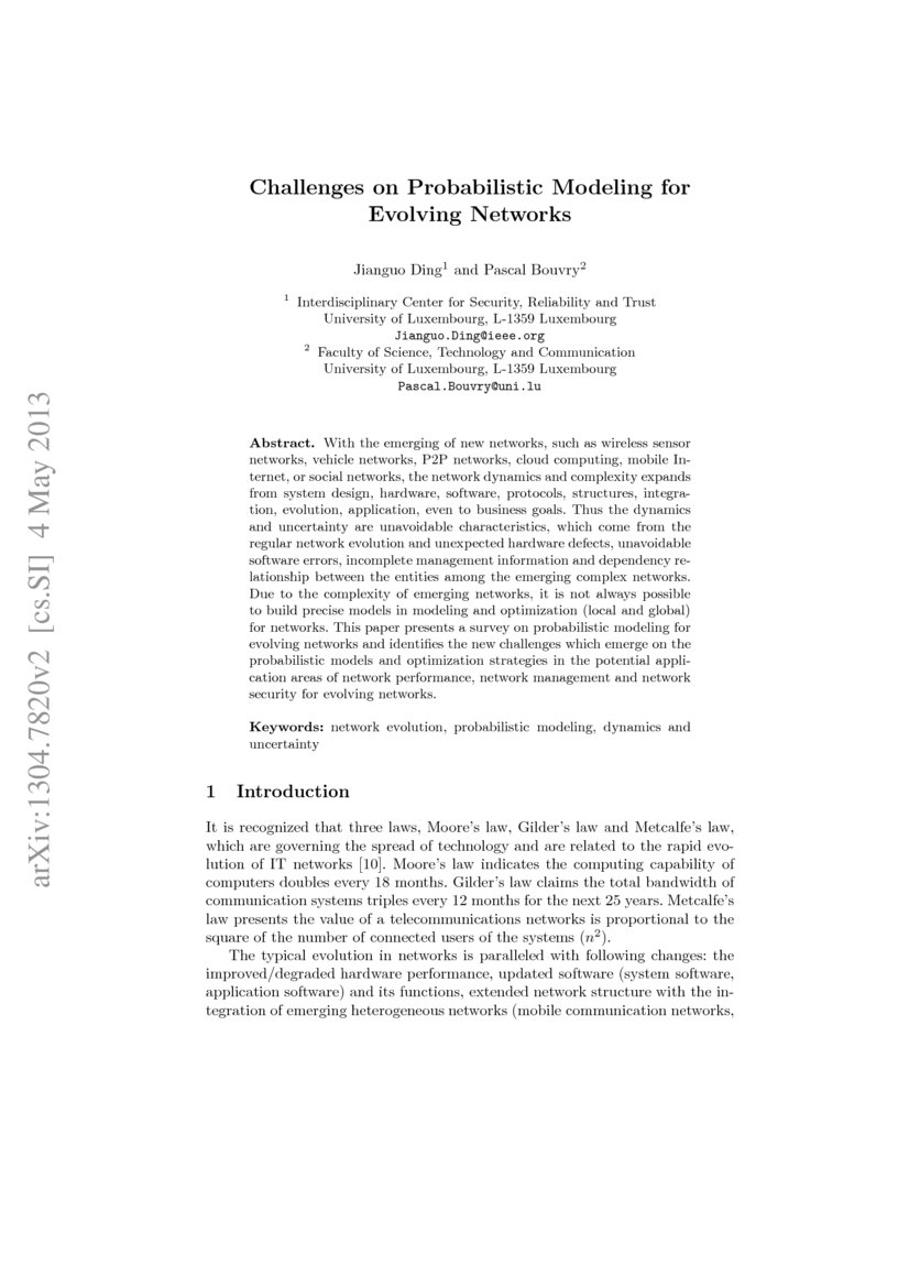 Challenges on Probabilistic Modeling for Evolving Networks | DeepAI