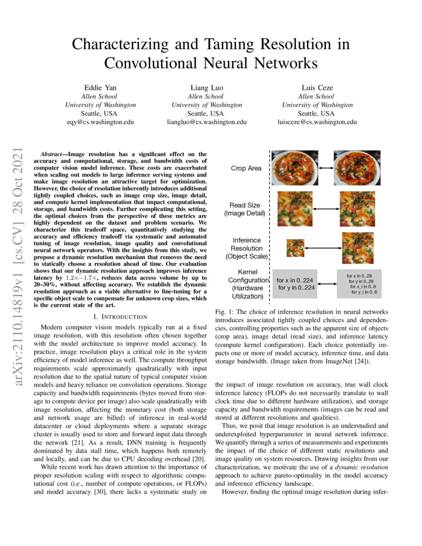 Characterizing and Taming Resolution in Convolutional Neural Networks | DeepAI