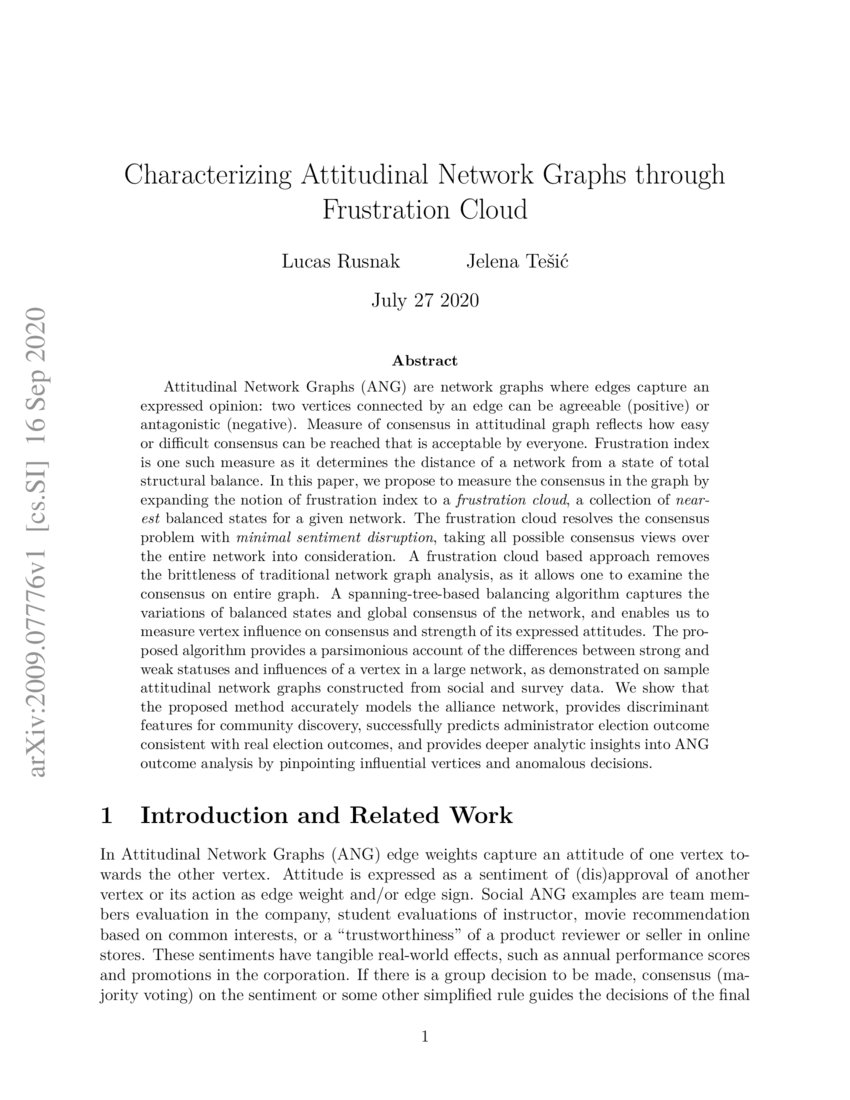 Characterizing Attitudinal Network Graphs through Frustration Cloud ...