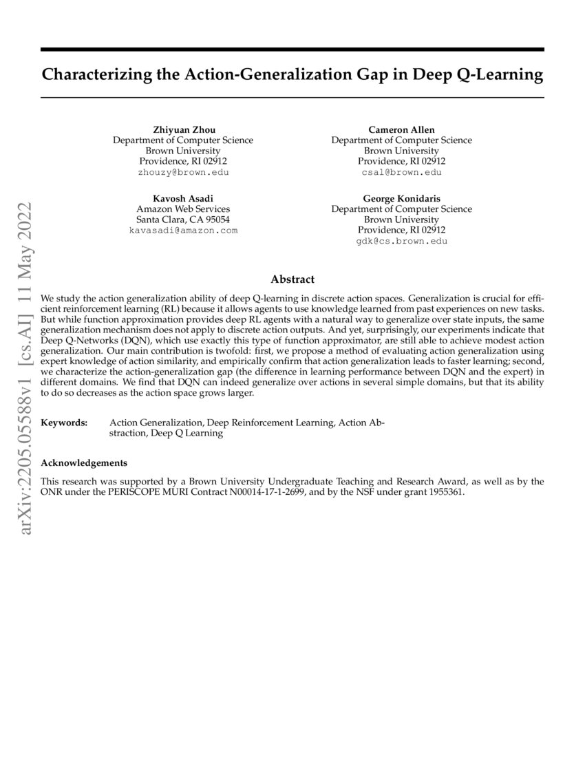 Characterizing The Action Generalization Gap In Deep Q Learning Deepai