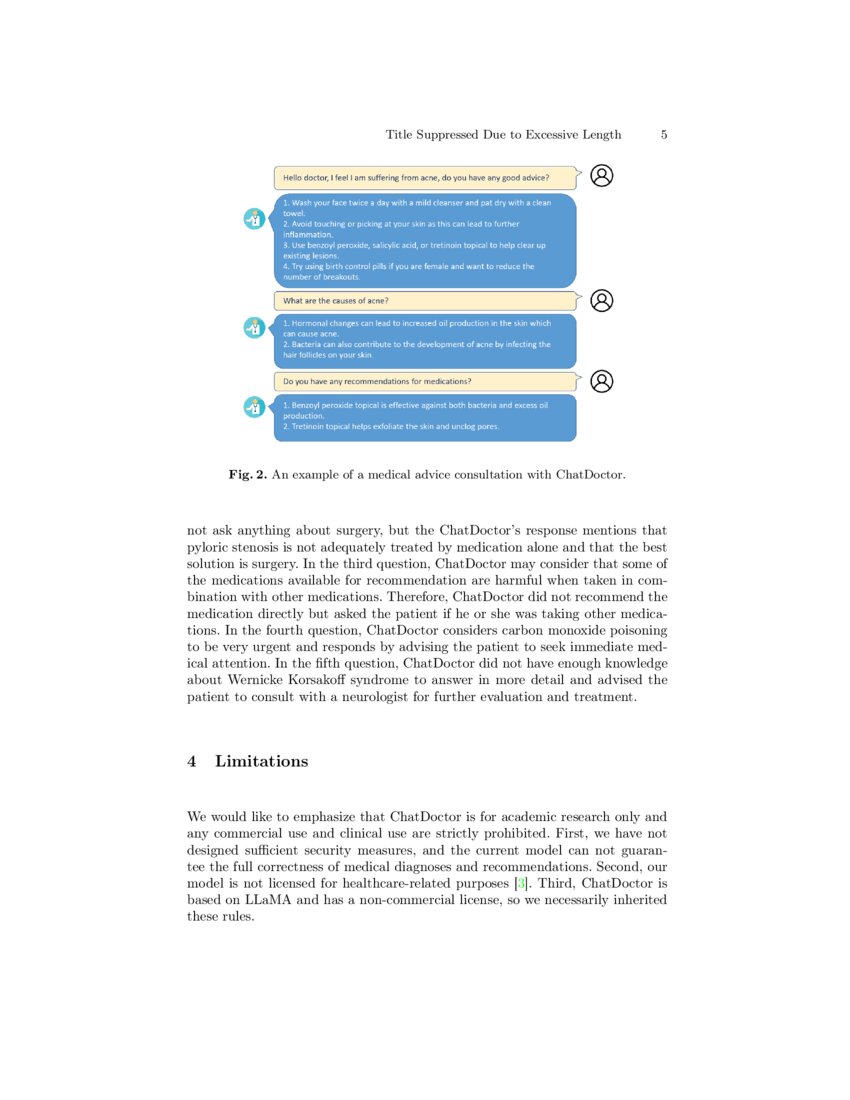 ChatDoctor: A Medical Chat Model Fine-tuned on LLaMA Model using ...
