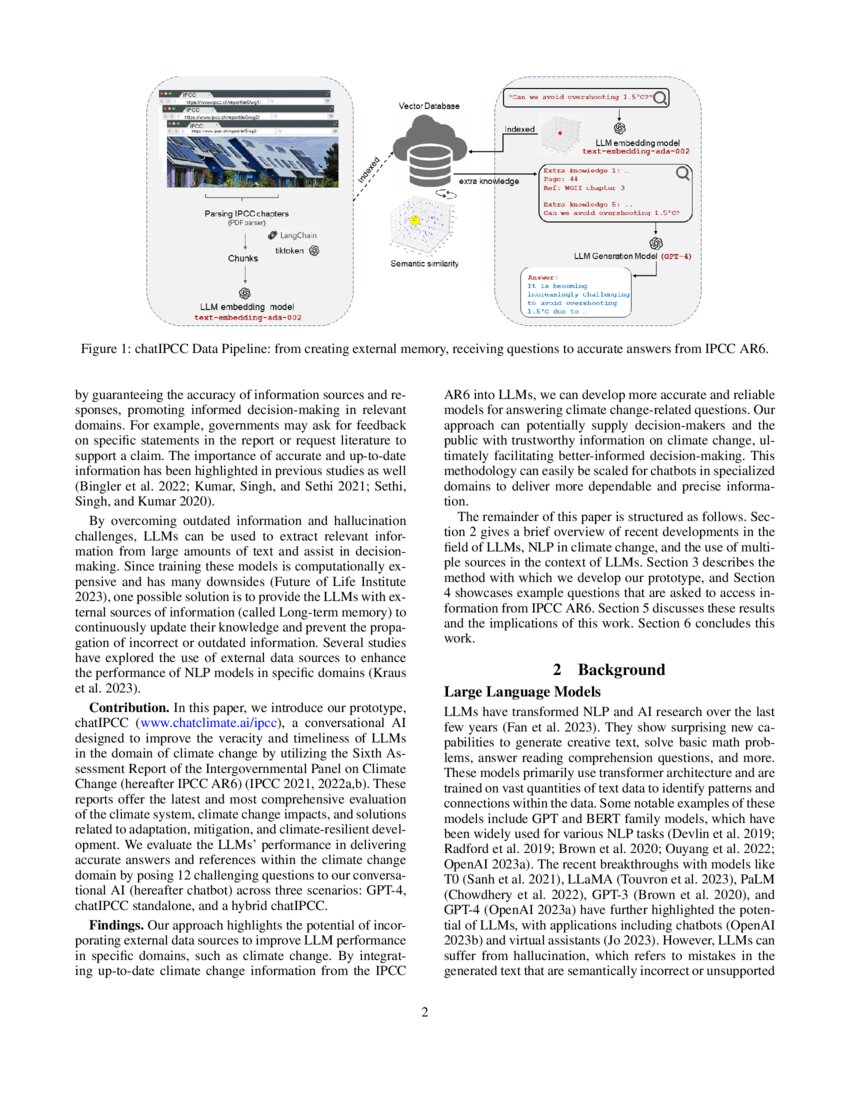chatIPCC: Grounding Conversational AI in Climate Science | DeepAI