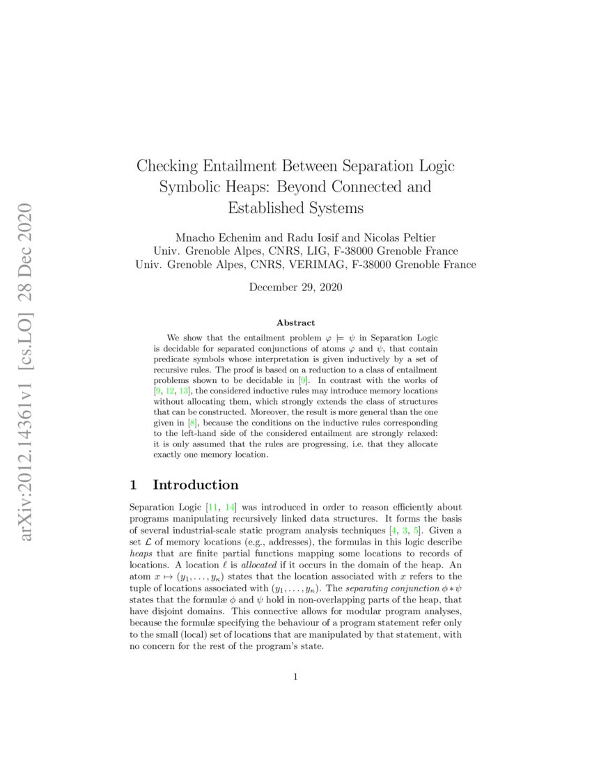 Unifying Decidable Entailments In Separation Logic With Inductive Definitions Deepai