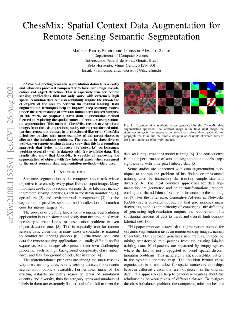 ChessMix: Spatial Context Data Augmentation for Remote Sensing Semantic ...